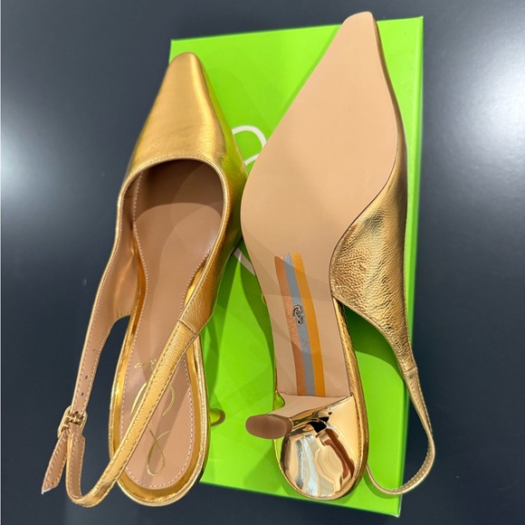 Sam Edelman | Shoes | Sam Edelman Gold Slingback Heel New In Box Sz 7 ...